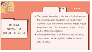 Catholic social teaching, Human dignity, | PPTX