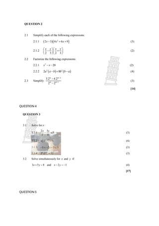 GRADE 10 MATHEMATICS ALGEBRA QUESTIONS.pdf