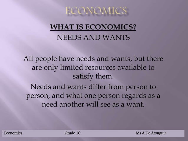 Grade 10 economics lesson 1 | PPTX | Economy | Business and Finance