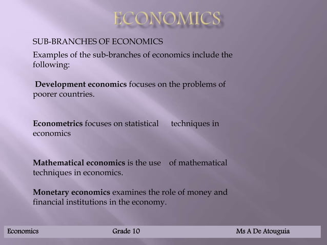 Grade 10 economics lesson 1 | PPTX | Economy | Business and Finance