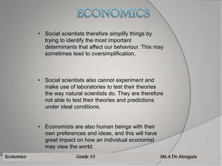 Grade 10 economics lesson 2 | PPTX