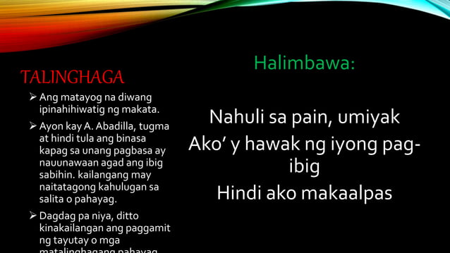 Elemento ng Tula | PPT