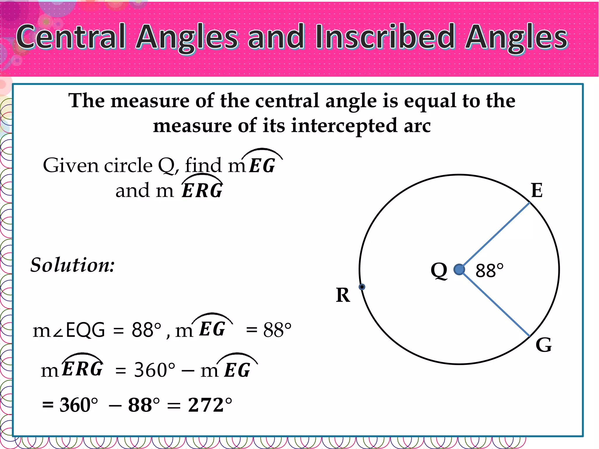 Grade 10_Math-Chapter 3_Lesson 3-1 Central Angles and Inscribed Angles ...