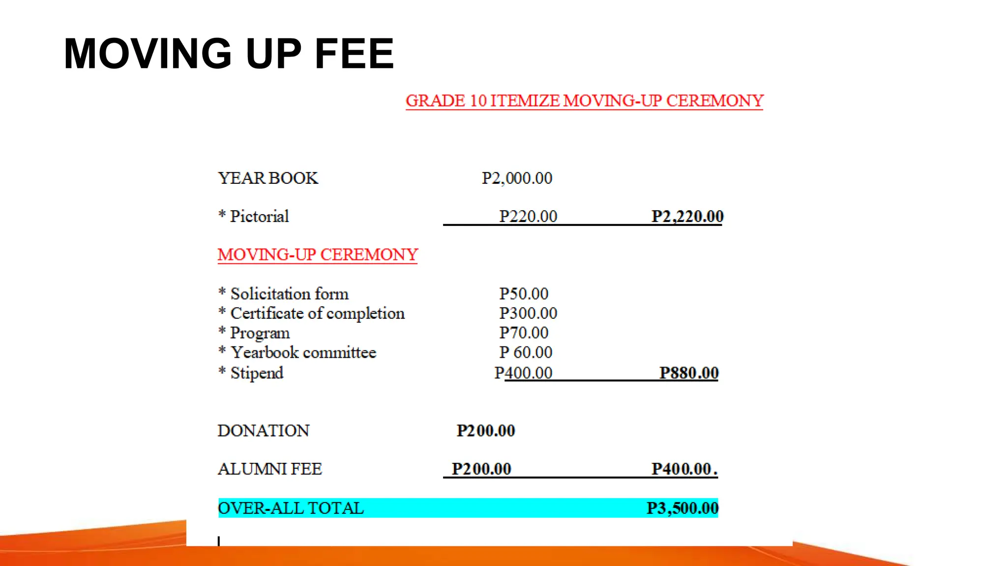Grade 10 Moving Up Ceremony Updates.pptx