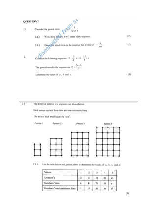 GRADE 10 MATHS NUMBER PATTERNS QUESTIONS.pdf
