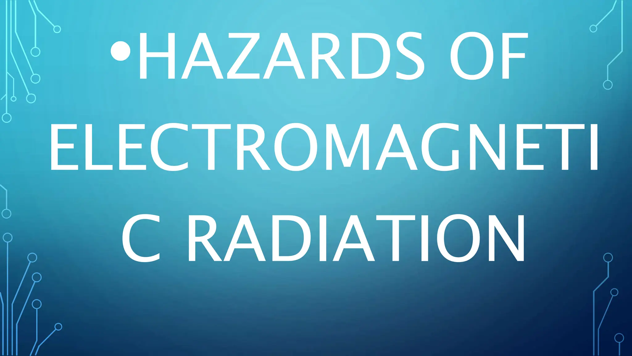 Effects of electromagnetic radiation on living things and environment ...