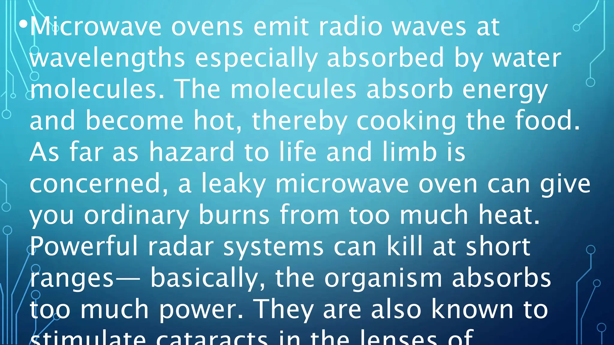 Effects of electromagnetic radiation on living things and environment ...