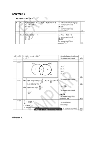 GRADE 10 PROBABILITY ANSWERS (EXAM BASED ) .pdf | Educational ...