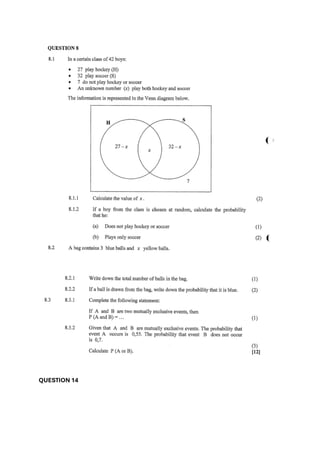 GRADE 10 PROBABILITY QUESTIONS (EXAM PAPER BASED ) .pdf