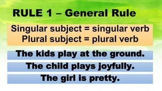 GRADE 10 ENGLISH SUBJECT-VERB AGREEMENT 1 | PDF