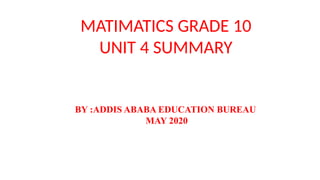 Grade 10 Unit 4 Mathematics pre 2.pdf | Physics | Science