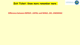 Grade10 Week-7 igcse computer science loops. | PPTX | Computing | Technology & Computing