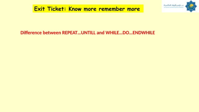 Grade10 Week 7 Igcse Computer Science Loops Ppt