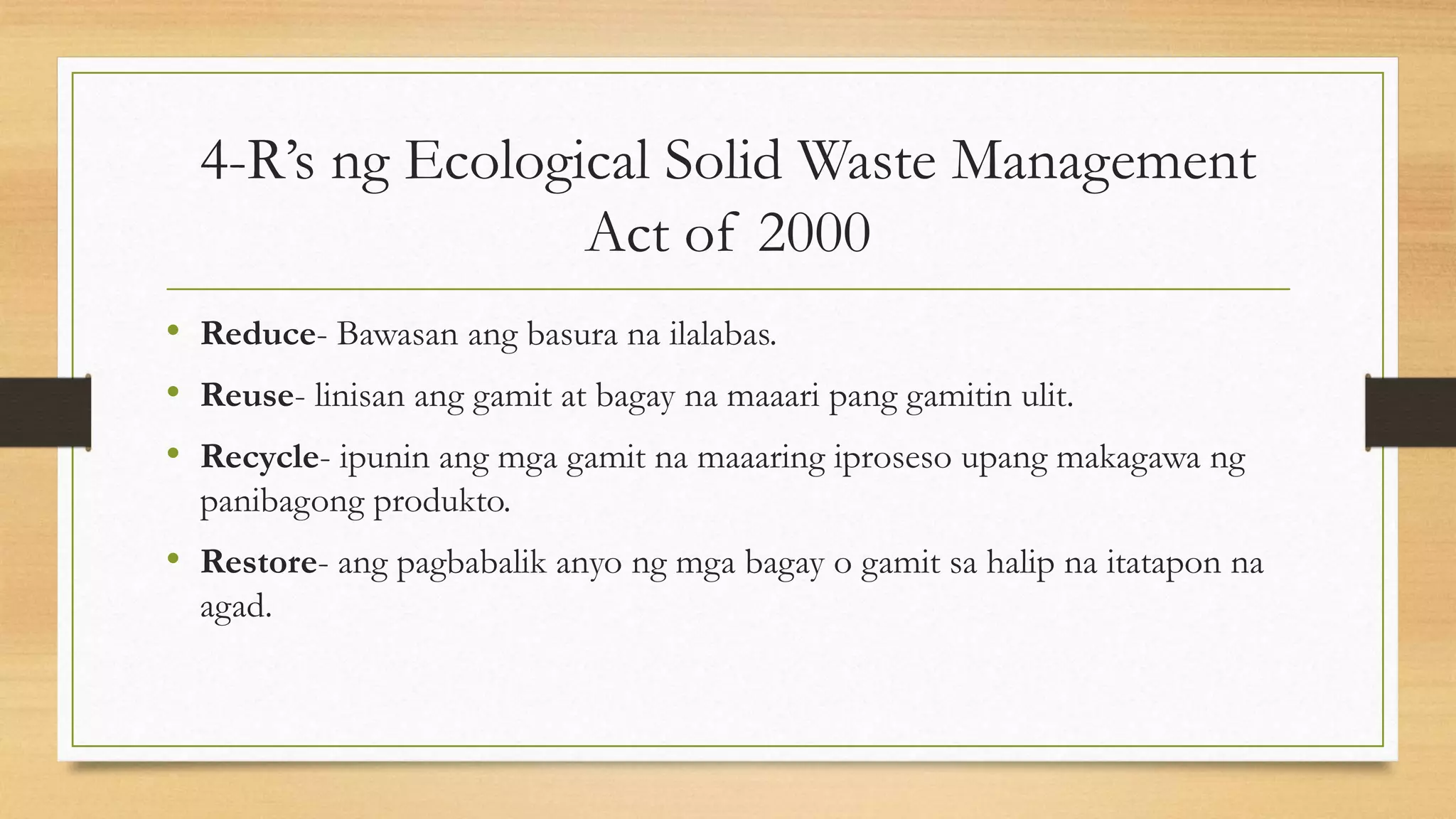 Grade 10 week 4 wastong pagtatapon ng basura | PPTX