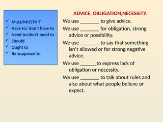 Modal Verbs for students from 9-11 grad | PPT