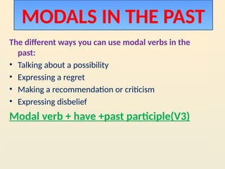 Modal Verbs for students from 9-11 grad | PPT