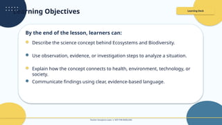 Comprehensive Grade 11 Science Lesson on Ecosystems and Biodiversity | PPTX