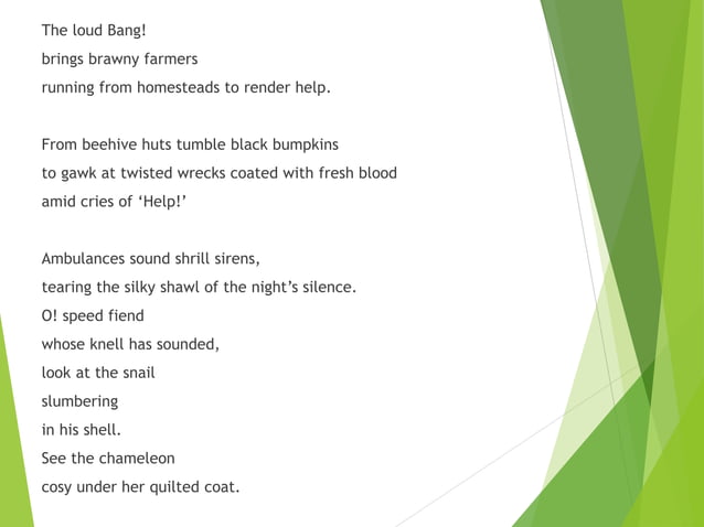 At a snail's pace please! by Mbuyiseni Mtshali | PPTX | Chemistry | Science