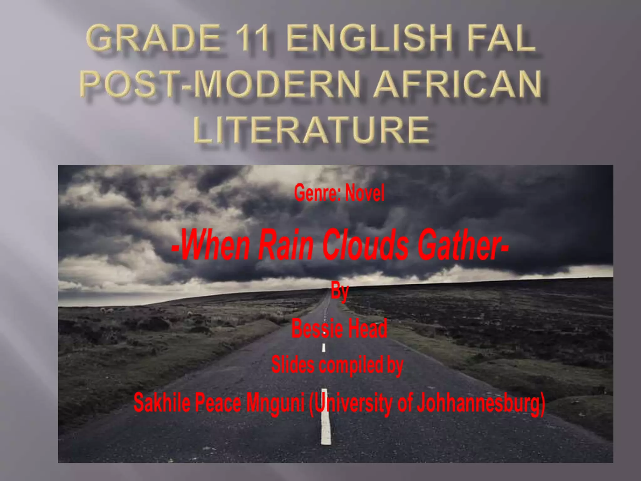 Grade 11 english fal(tst3 b assignment 1) | PPT