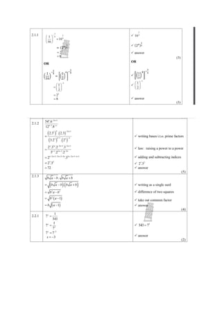 GRADE 11 EXPONENTS AND SURDS ANSWERS.pdf