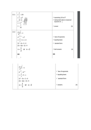 GRADE 11 EXPONENTS AND SURDS ANSWERS.pdf