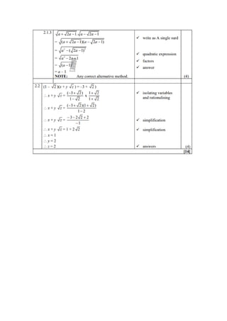 GRADE 11 EXPONENTS AND SURDS ANSWERS.pdf