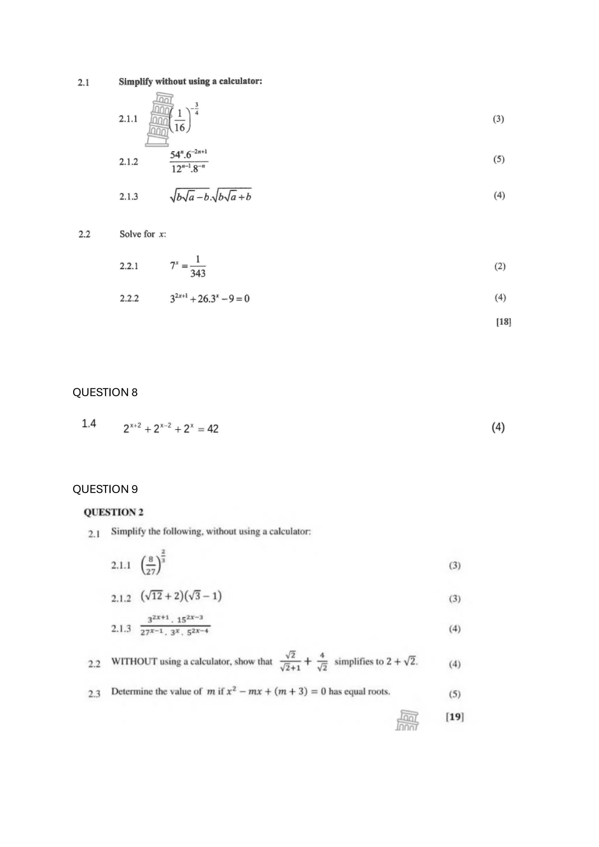 GRADE 11 EXPONENTS & SURDS QUESTIONS.pdf