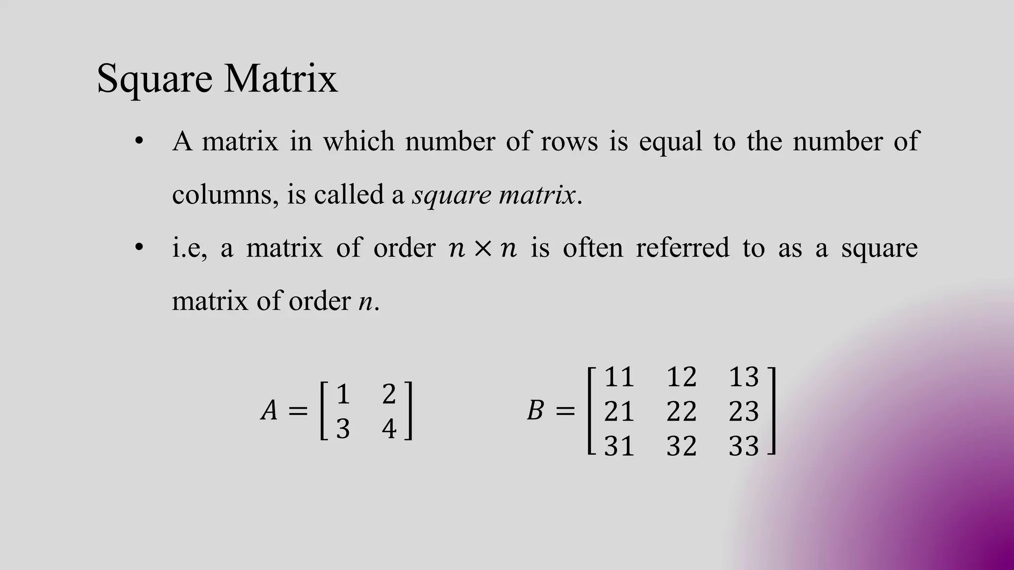 Types of Matrics | PDF