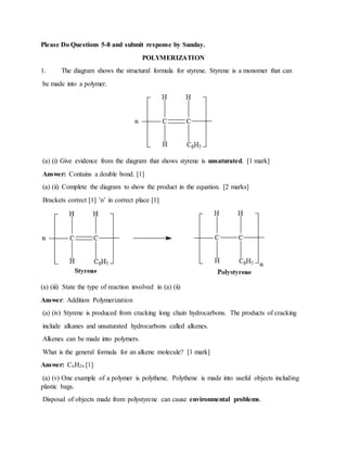 Grade 11 org. ques, polymerisation | DOCX