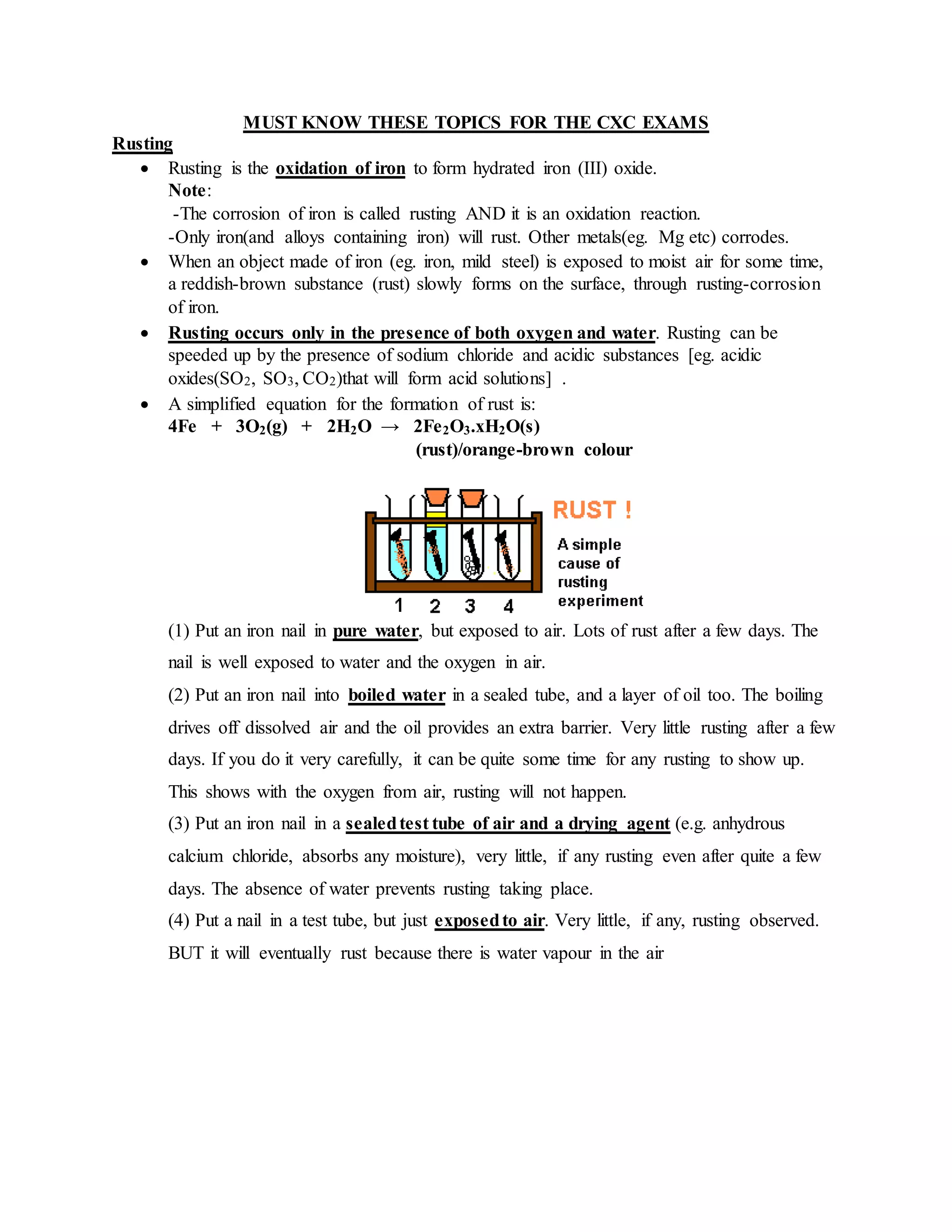 Grade 11 rusting and recycling | DOCX
