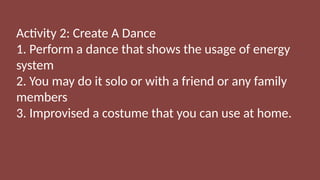 Energy System for all other type of dance | PPTX