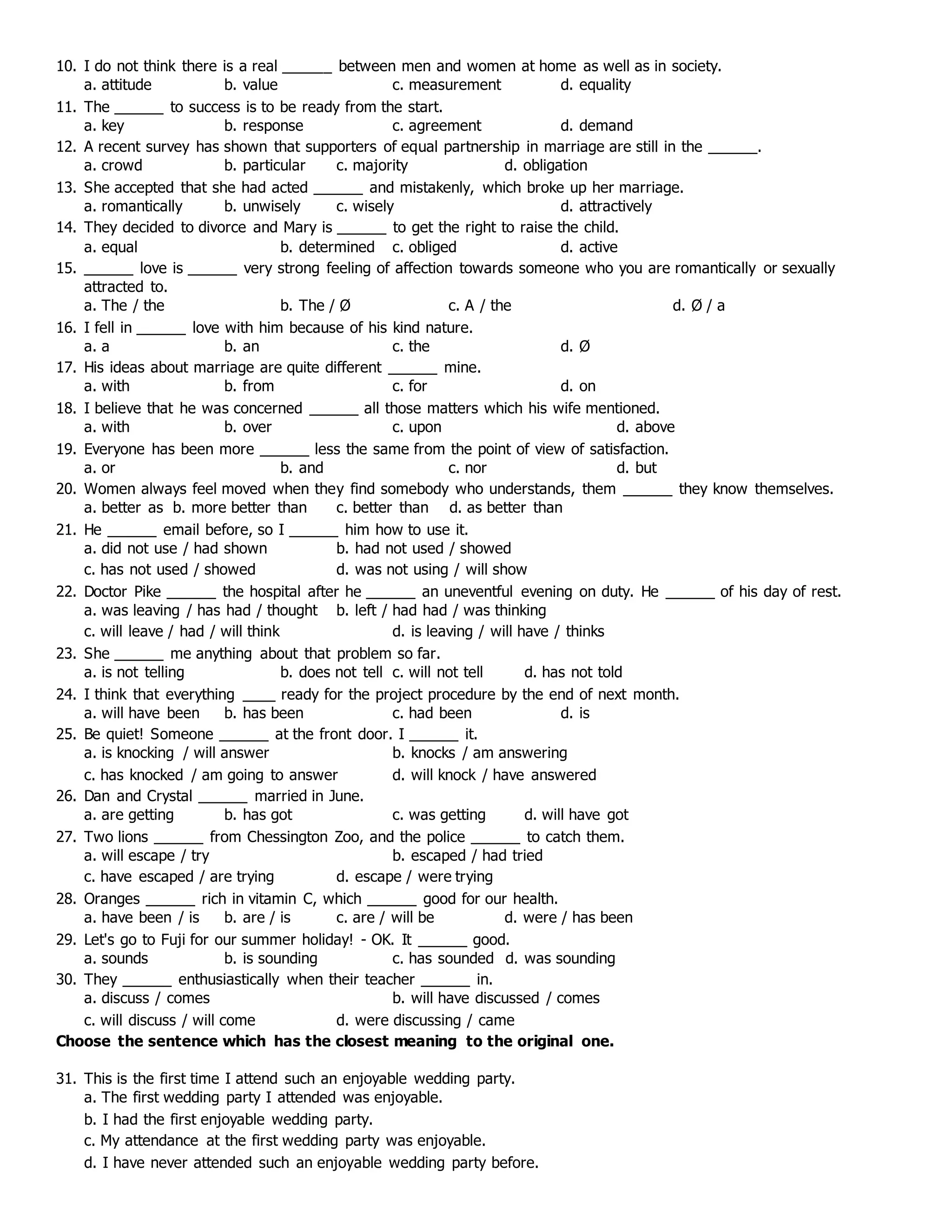 Grade 12 unit 2 - practice paper 4 | DOCX