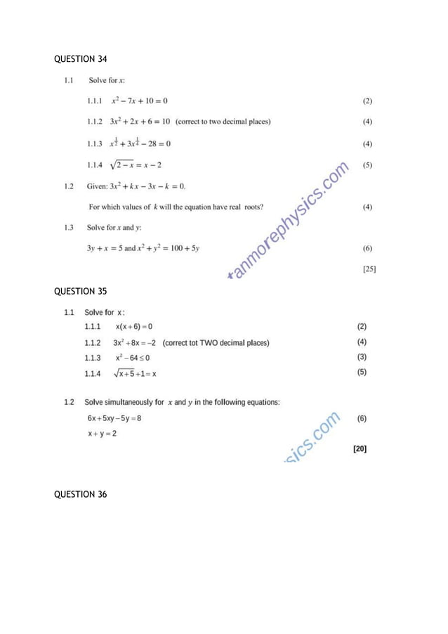 GRADE 12 ALGEBRAIC EXPRESSIONS QUESTIONS (AutoRecovered) (1).pdf