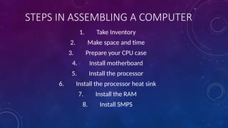grade 12 assmble computer assemble of computer | PPTX | Computing ...