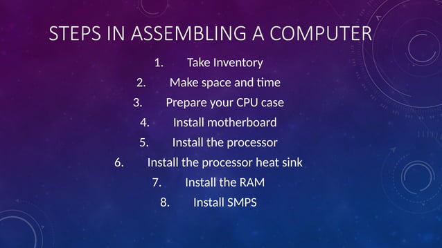 grade 12 assmble computer assemble of computer | PPTX | Computing | Technology & Computing