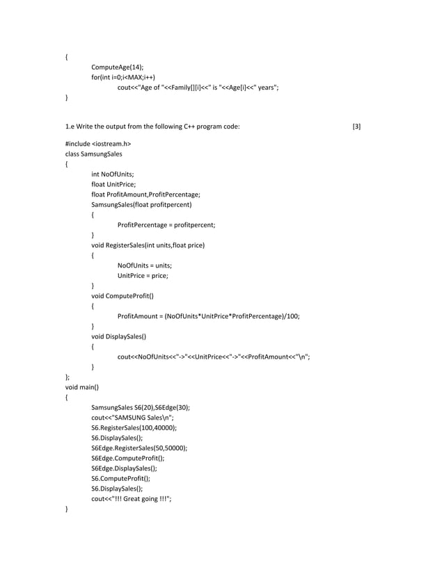 CBSE Grade12, Computer Science, Sample Question Paper | PDF