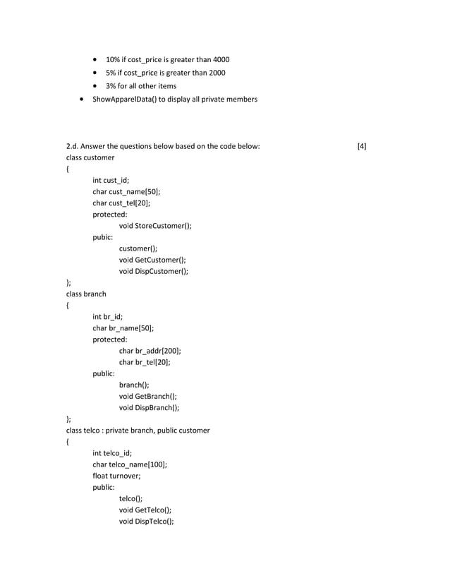 CBSE Grade12, Computer Science, Sample Question Paper | PDF