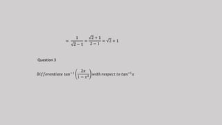 Grade 12 math differentiation-parametric functions | PPTX