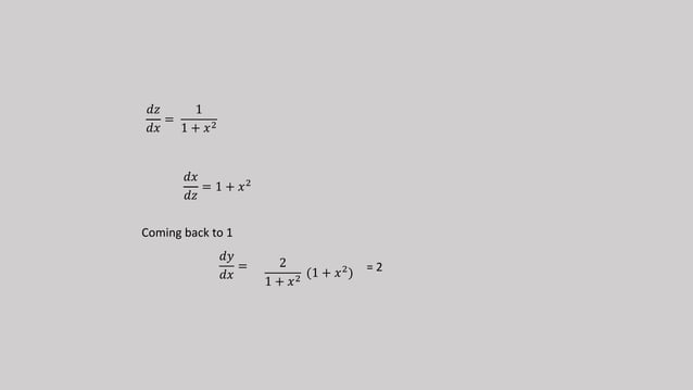 Grade 12 math differentiation-parametric functions | PPTX