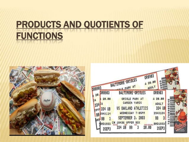 Grade 12 math products and quotients of functions | PPT