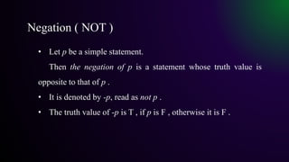 Logical Connectives NOT AND OR | PDF