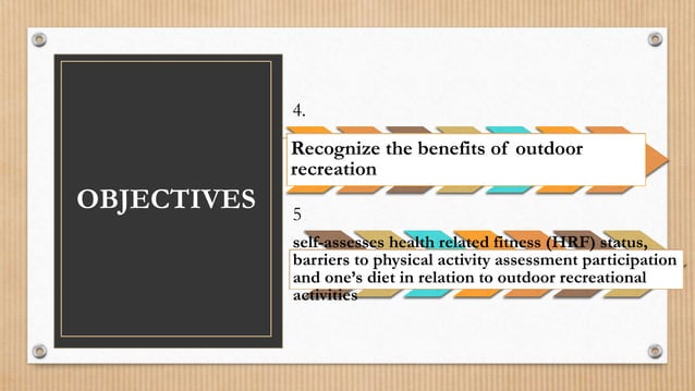 grade 12outdoor recreation module 1-2.pptx | Outdoor Attractions | Attractions