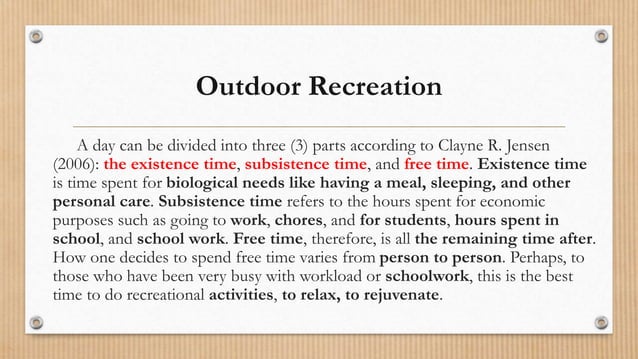 grade 12outdoor recreation module 1-2.pptx | Outdoor Attractions ...