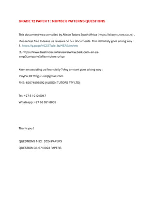 GRADE 12 PAPER 1 NUMBER PATTERNS QUESTIONS.pdf