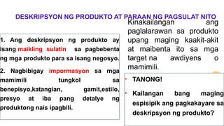 GRADE 12 WEEK 7 DESKRIPSYON NG PRODUKTO AT PARAAN NG PAGSULAT NITO (1).pptx