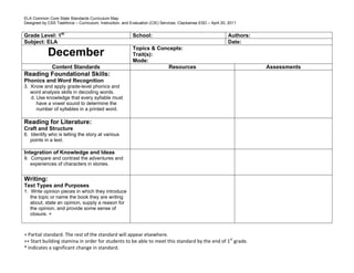 Grade1 ela | PDF
