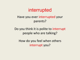 Grade 1 lesson 15 vocabulary powerpoint | PPT