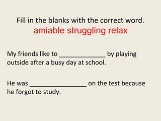 Grade 1 lesson 16 vocabulary powerpoint | PPT