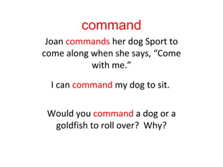 Grade 1 lesson 18 vocabulary powerpoint | PPT