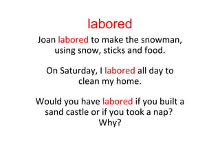 Grade 1 lesson 18 vocabulary powerpoint | PPT